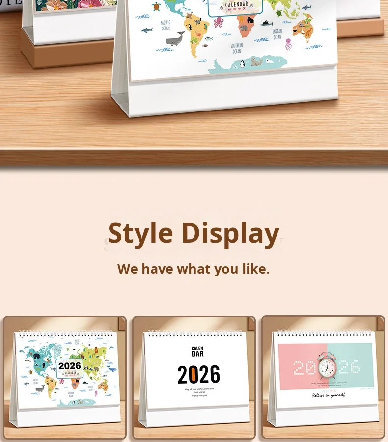 Customized 365 Days Calendarios 2026 Table Desk Calender Printing High ...