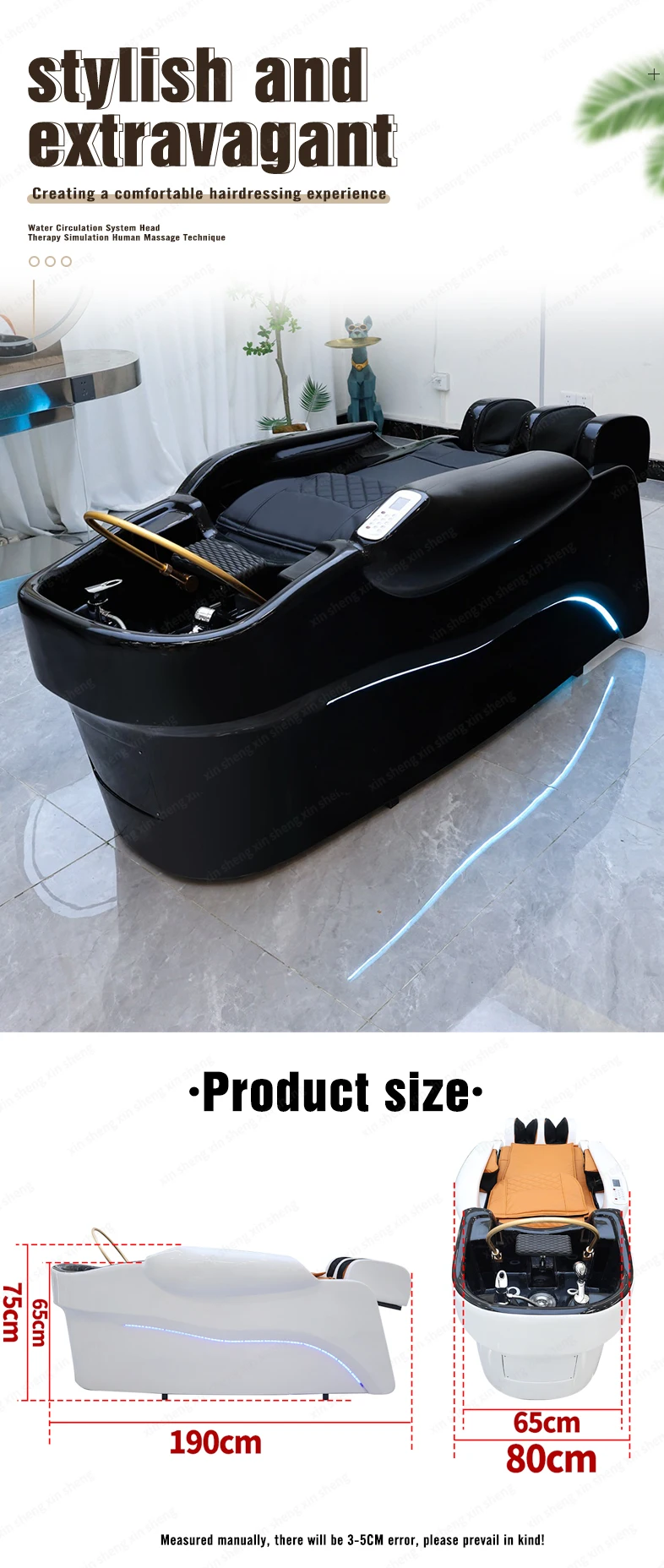 Modern Japanese Head Spa Shampoo Chair for Barbershop