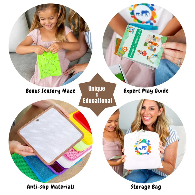 Sensory Mats for Autistic Children Assorted Fabric Educational Tactile ...