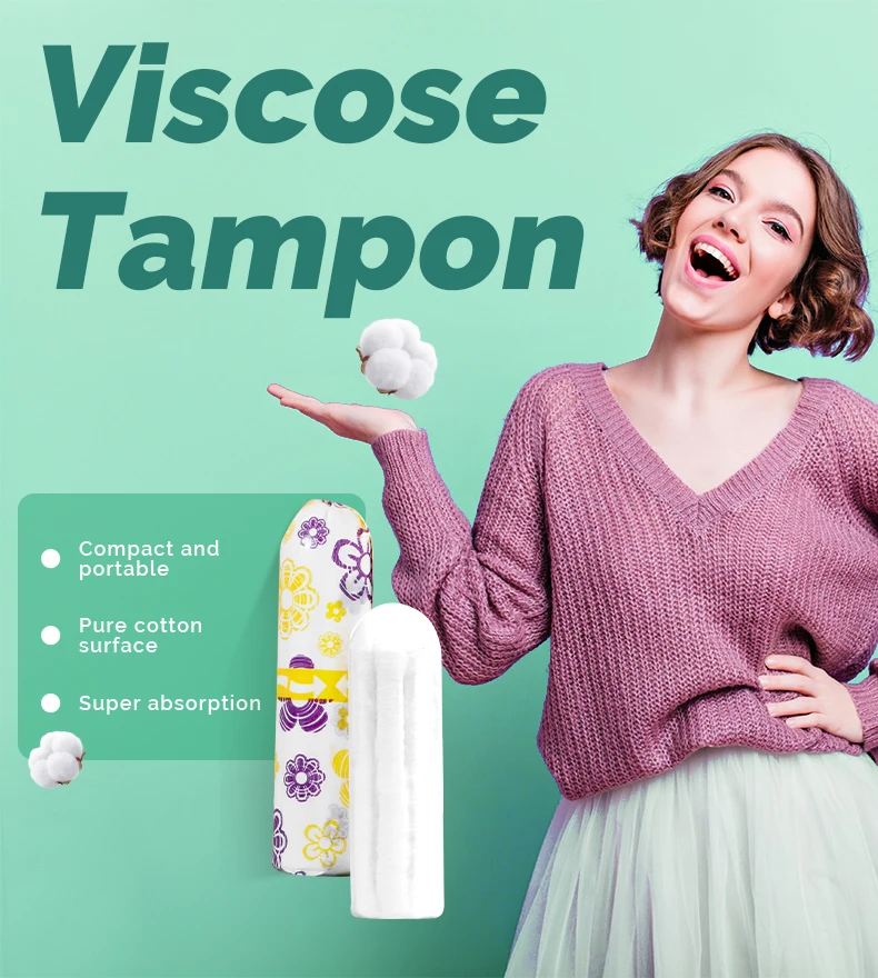 Women's Organic Cotton Eco-friendly Biodegradable Applicator Tampons ...