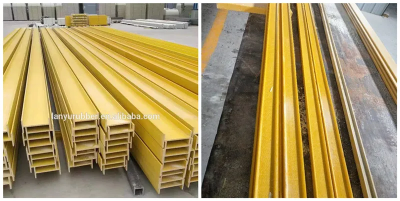 Different Dimensions Fiberglass Structural Beams FRP H Beam I Beam ...