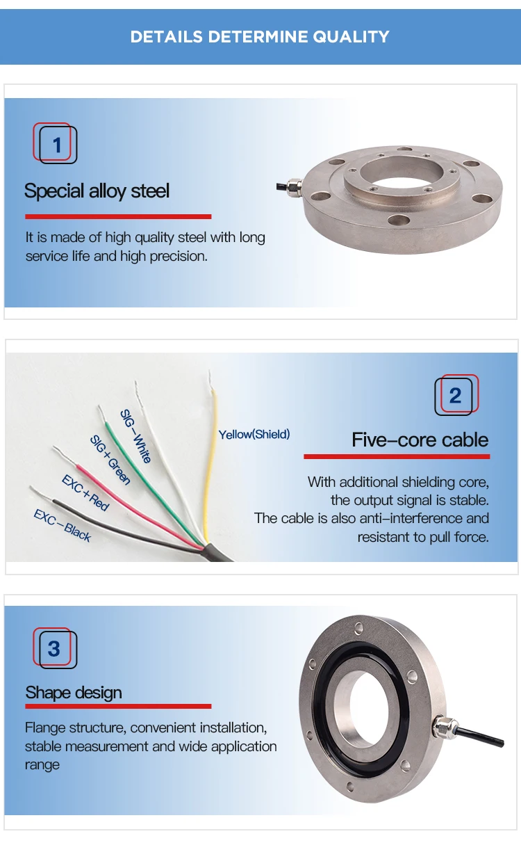 Ring Type 20kg 100kg 500kg Load Cell Thru Hole Tension And Compression Force Sensor - Buy Ring ...