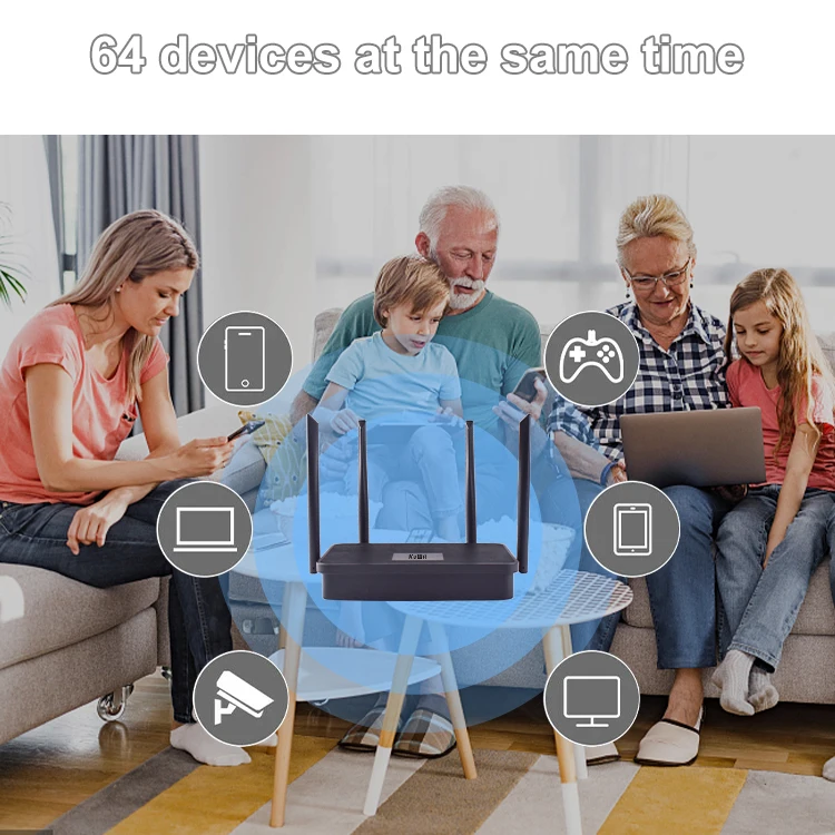 Oem Kuwfi 1200mbps High Speed Wireless Router Gigabit Port 64users Low ...