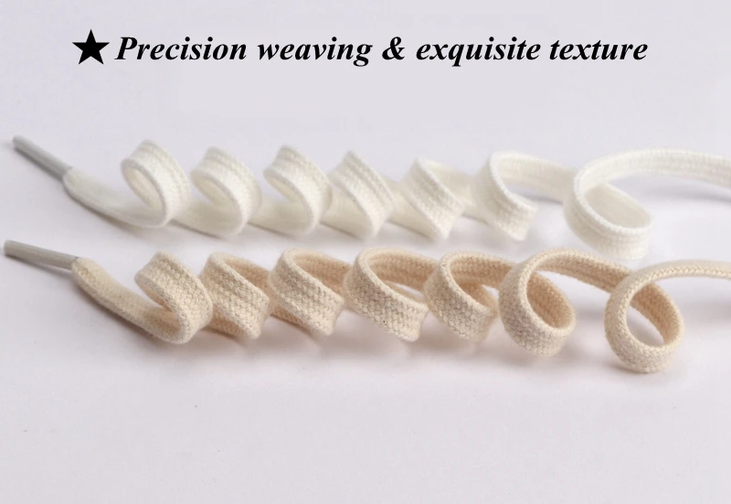 Classic Retro Double Weave Shoelace Thicken Canvas Cotton Flat Shoe ...