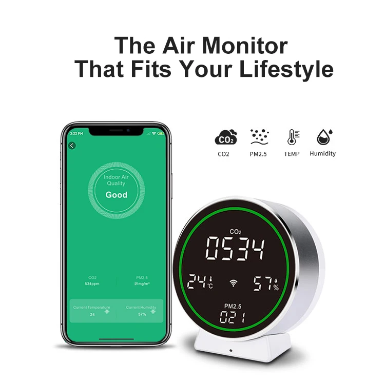 Multifunctional Indoor Air Quality Monitor Wifi Zigbee Pm2.5 Dust Meter ...
