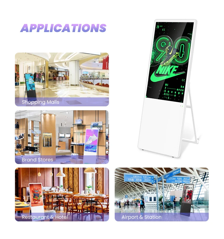 Portable Digital Poster Lcd Android Smart Indoor Advertising Player ...