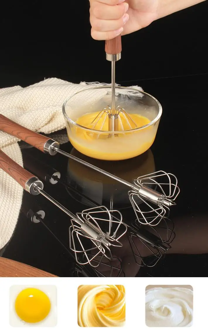 304 Stainless Steel Small Semi-Automatic Whisk Cream Whipper and Milk ...