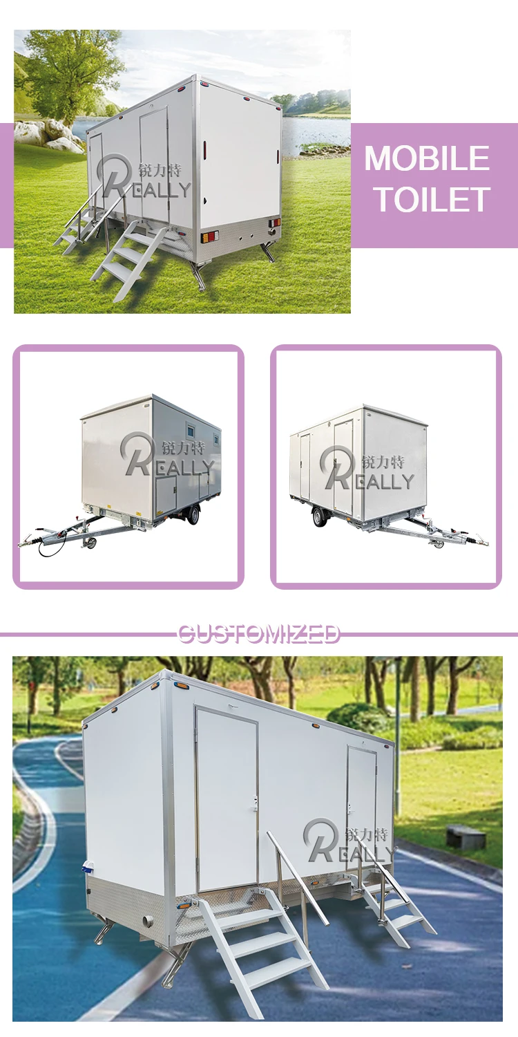 WC Mobile Toilet Trailer - Luxury Portable Restroom for Sale