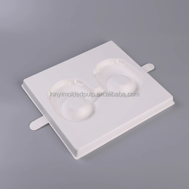Custom Recyclable Packaging Paper Tray Molded Pulp Insert Bagasse ...