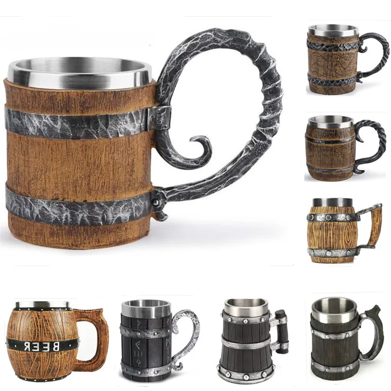 Germany Beer Cup Set Medieval Wooden Barrel Mug Souvenir Bar Tools ...