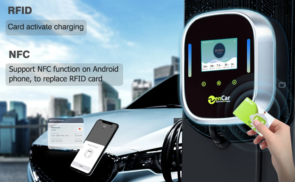 Zencar Wallbox 32a 22kw Ev Charger Fast Home Ev Wall Mounted Charging Station Typpe 2 Electric ...