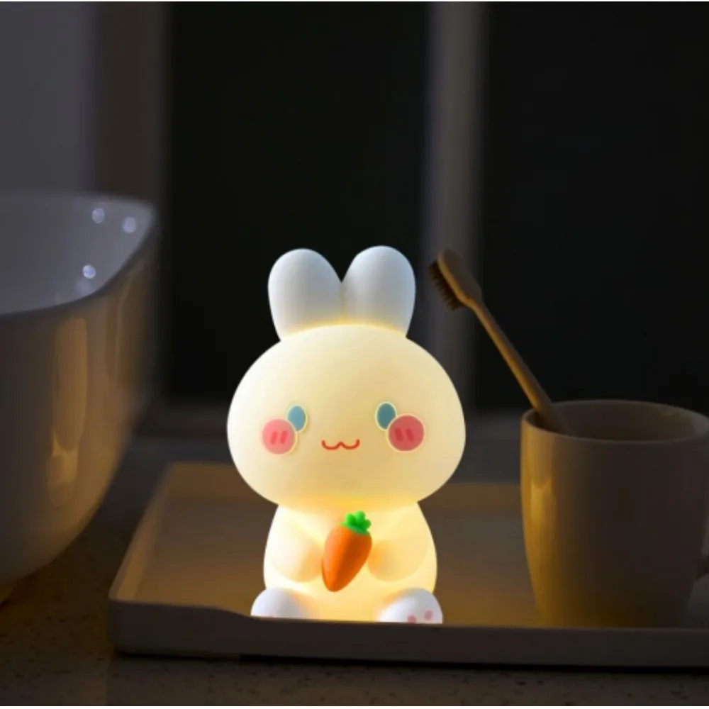 Mini Lovely Led Soft Touch Silicone Night Light For Kids Bunny Lamp ...