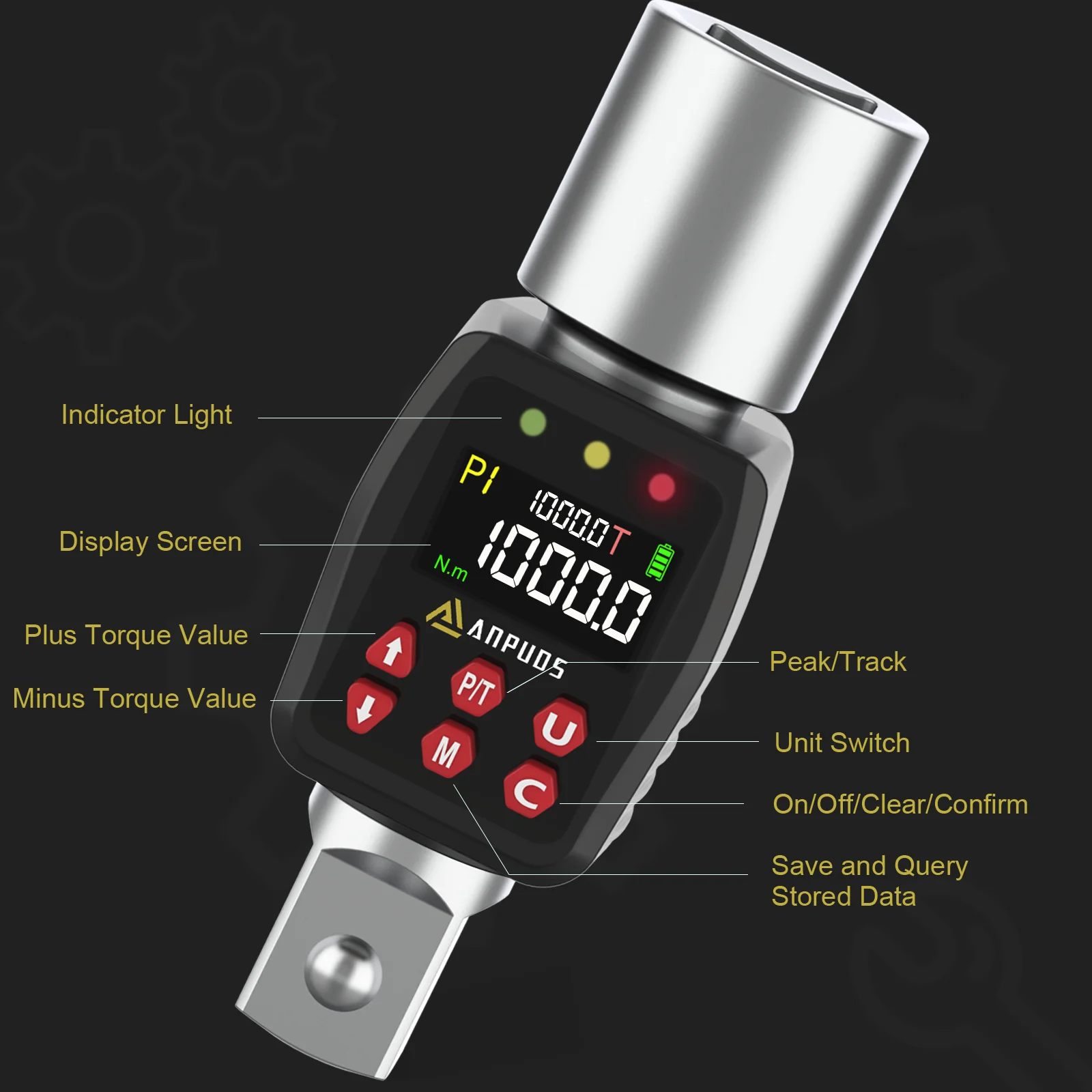 1000nm Digital Torque Adapter Adjustable Torque Wrench Hand Tools - Buy ...