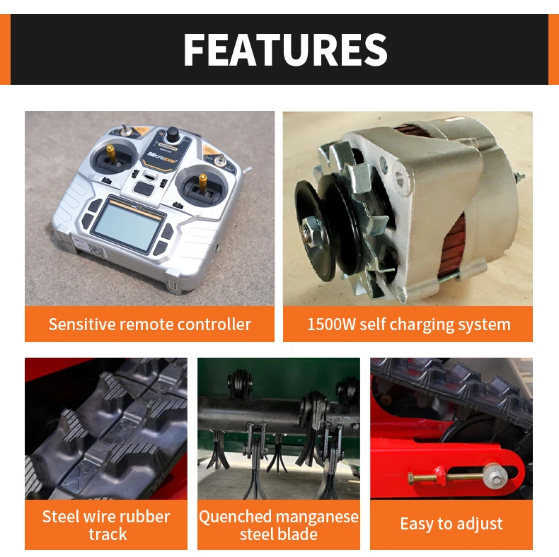 Remote Control Robot Automatic Lawn Mower - Multifunctional