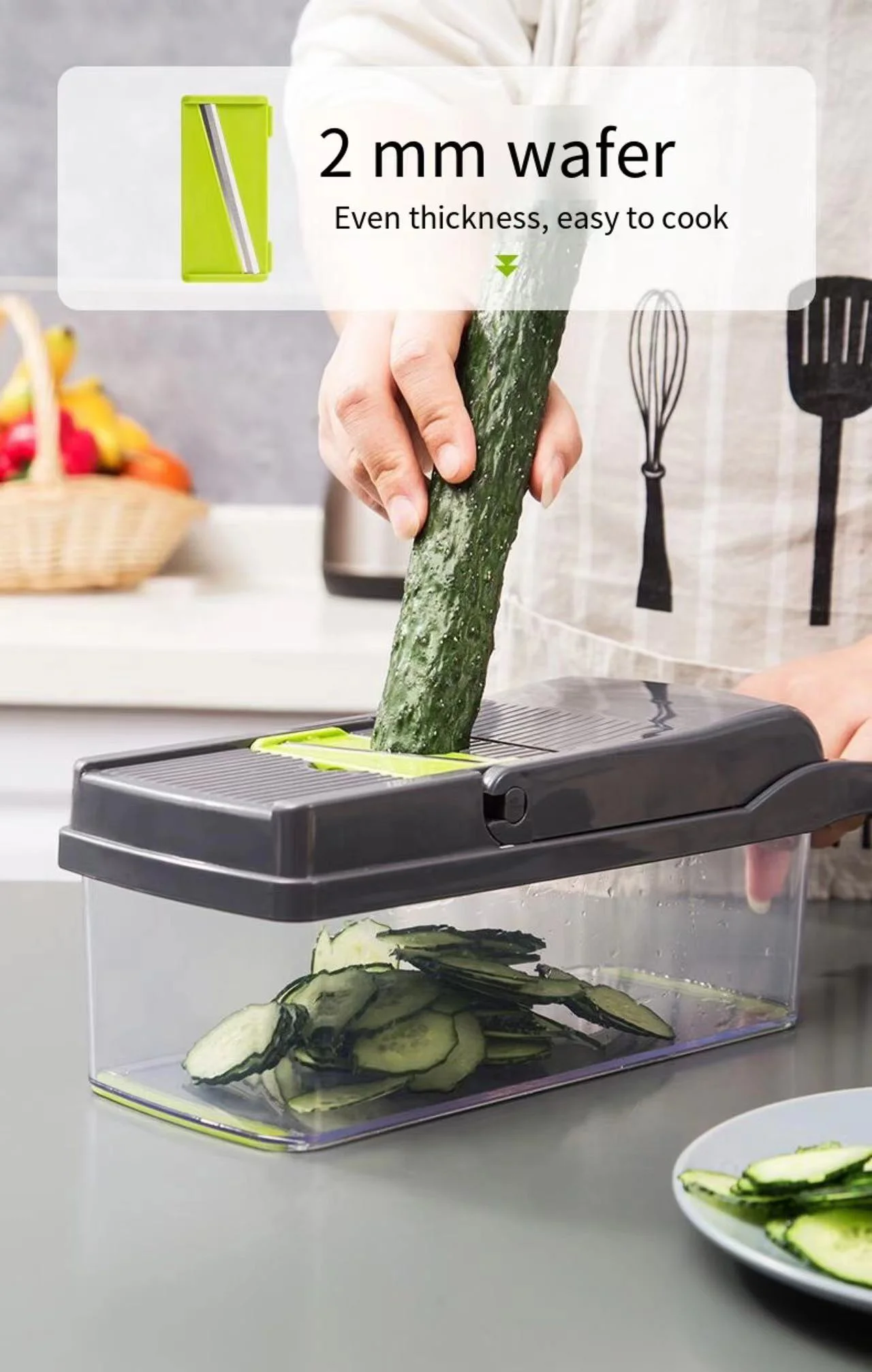 Kitchen Multifunctional Diced Vegetable Cutting Artifact Shredded ...