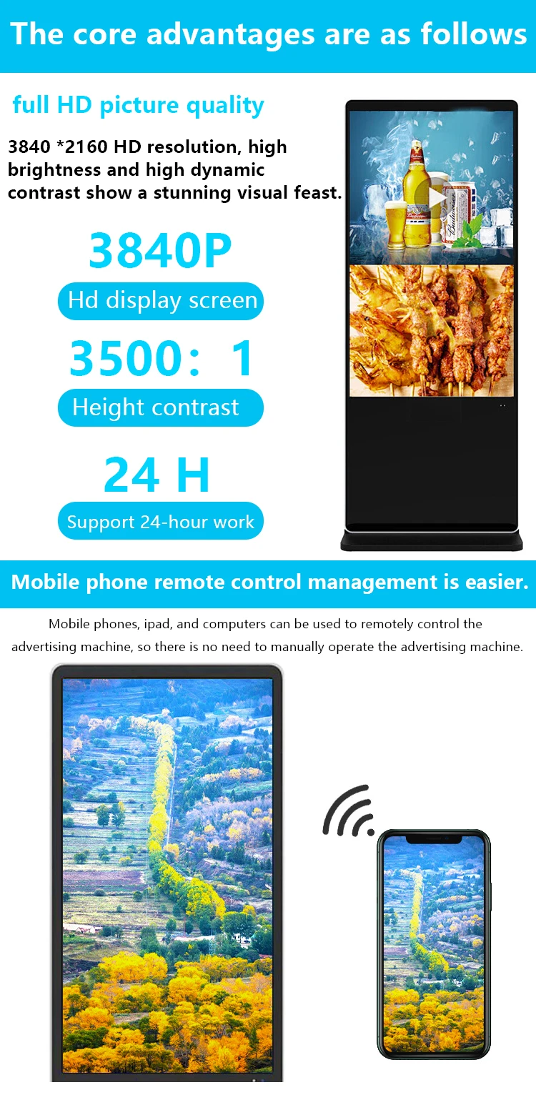55 Inch Indoor LCD Floor Standing Advertising Display Touch Interactive ... 55 Inch Indoor LCD Floor Standing Advertising Display Touch Interactive ...