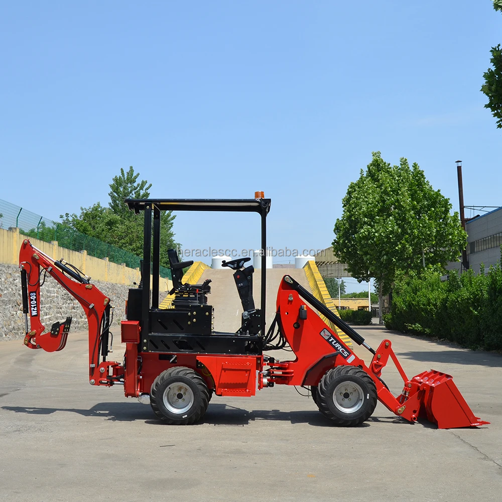 Mini backhoe loader retroexcavadora compact backhoe with open cab in ...