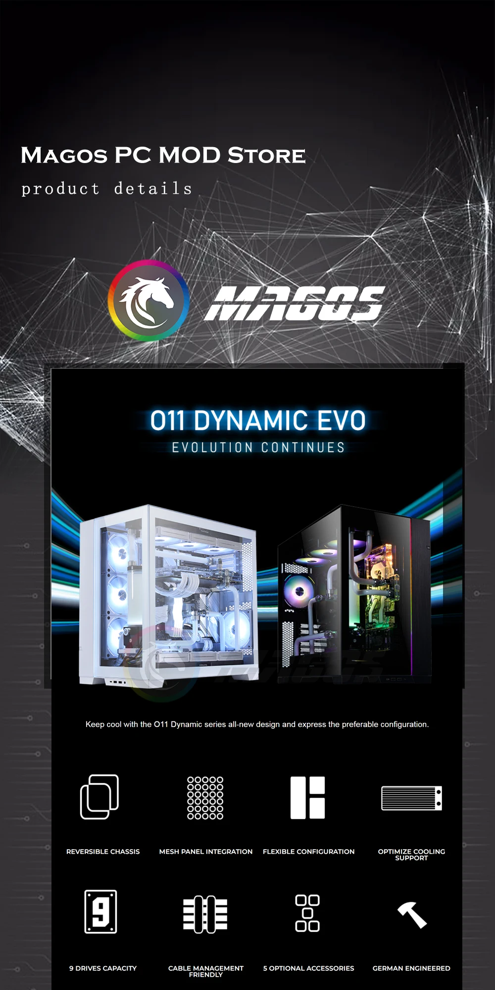 Lian Li O11 Dynamic EVO Case - Ideal for ATX & E-ATX Boards