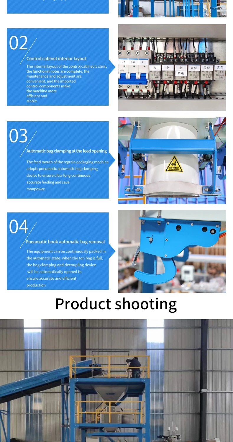 500kg 1000kg Ton Bulk Bag Weighing Filling Packing Machine For Big Bag ...