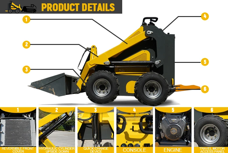 Chinese Rippa Mini Skid Steer Loader Manufacturer Mini Crawler Tracked ...