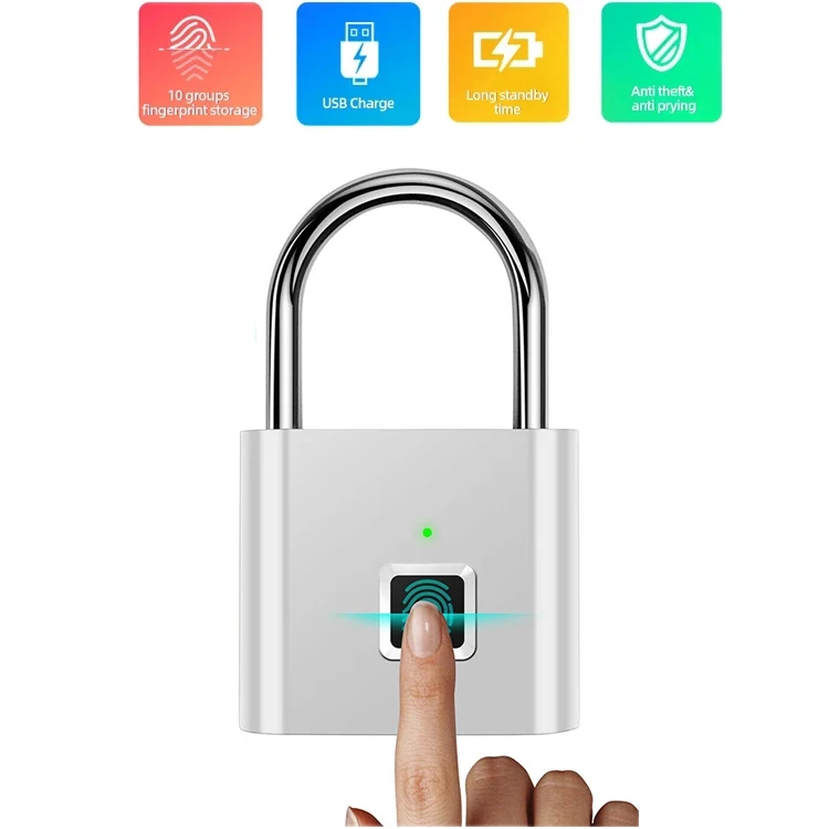 Waterproof Fingerprint Lock with USB Charging - Ideal for Rentals