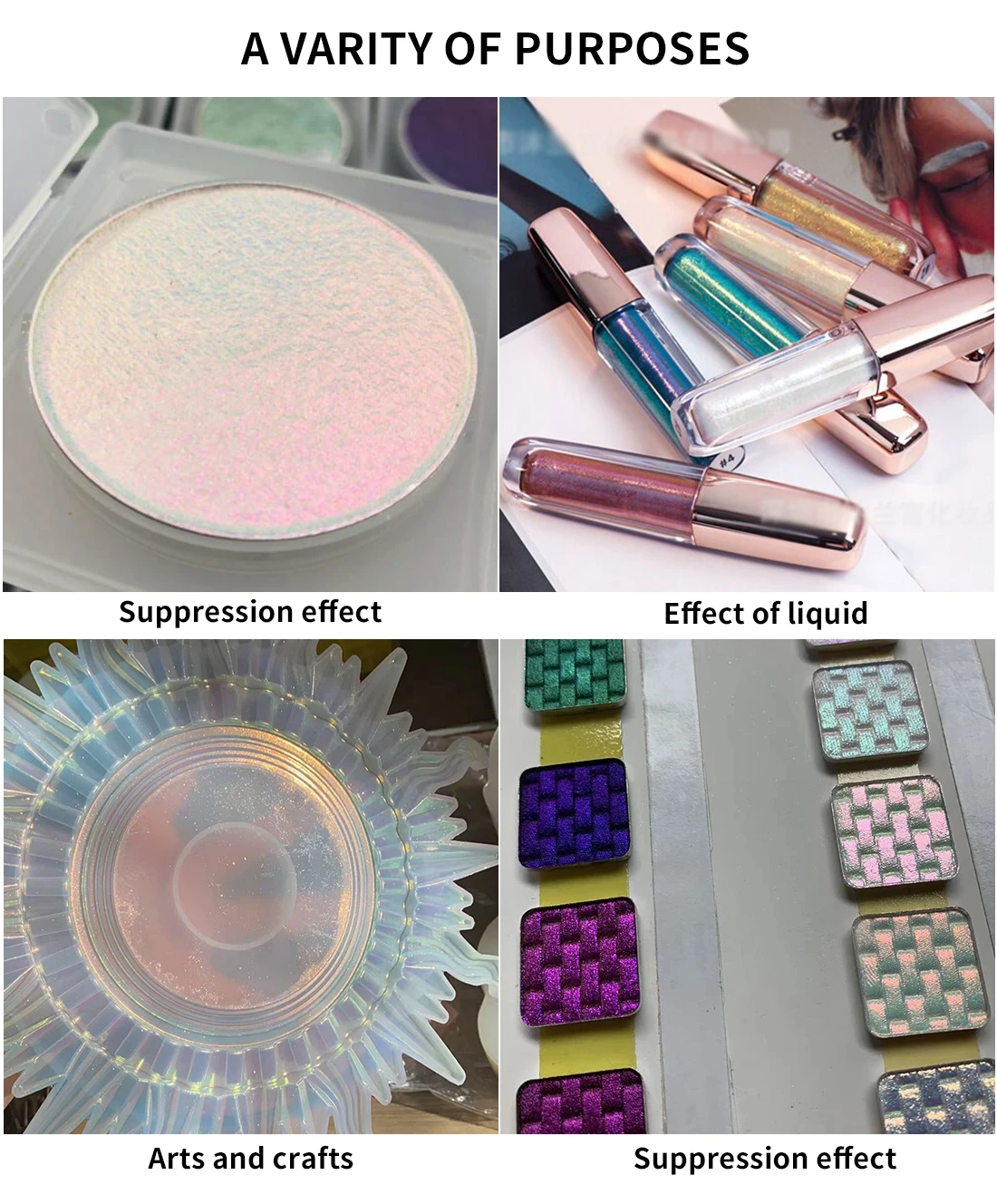 Aurora Rainbow Color Shift Chameleon Pigment Powder Set For Eyeshadow ...