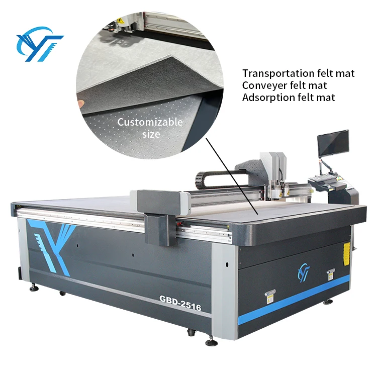 Cnc Oscillating Knife Cutting Machine Transportation Felt Mat - Buy ...