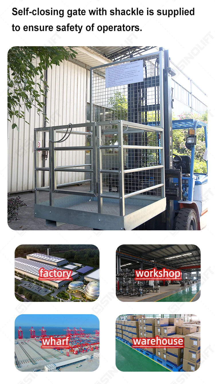 WB1010 Series Galvanized Forklift Manned Platform - SINOLIFT