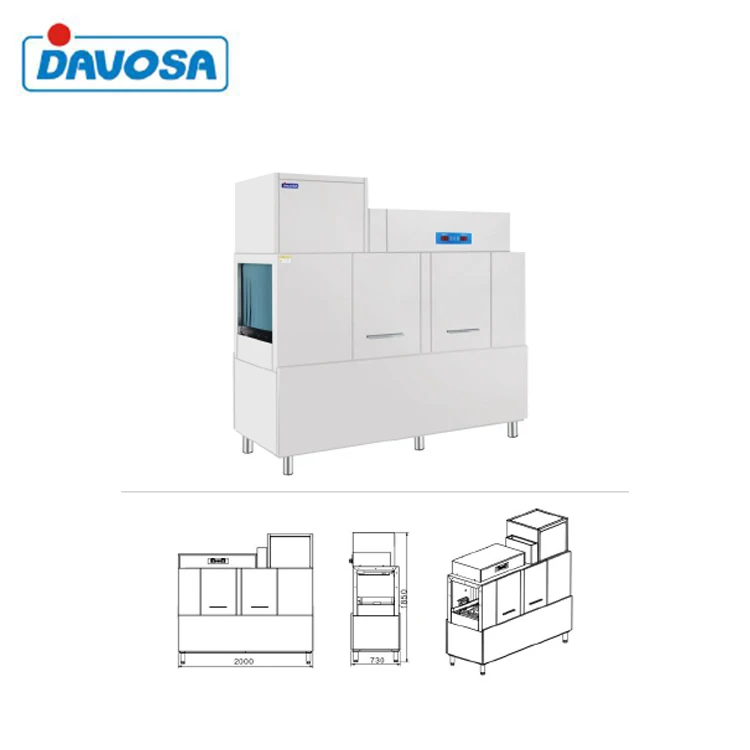 Commercial Rack Conveyor Kitchen Dishwasher Sterilization Machine ...