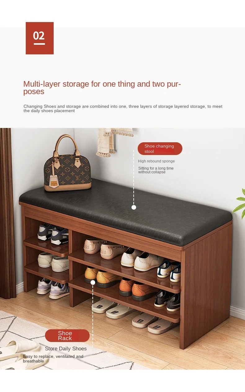 Sitting Shoe Changing Stool Home Doorway Footstool Small Apartment Shoe ...
