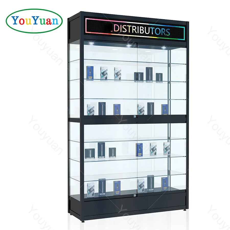 Lighted Tower Display Cases Highlight Your Items With Elegance Design ...