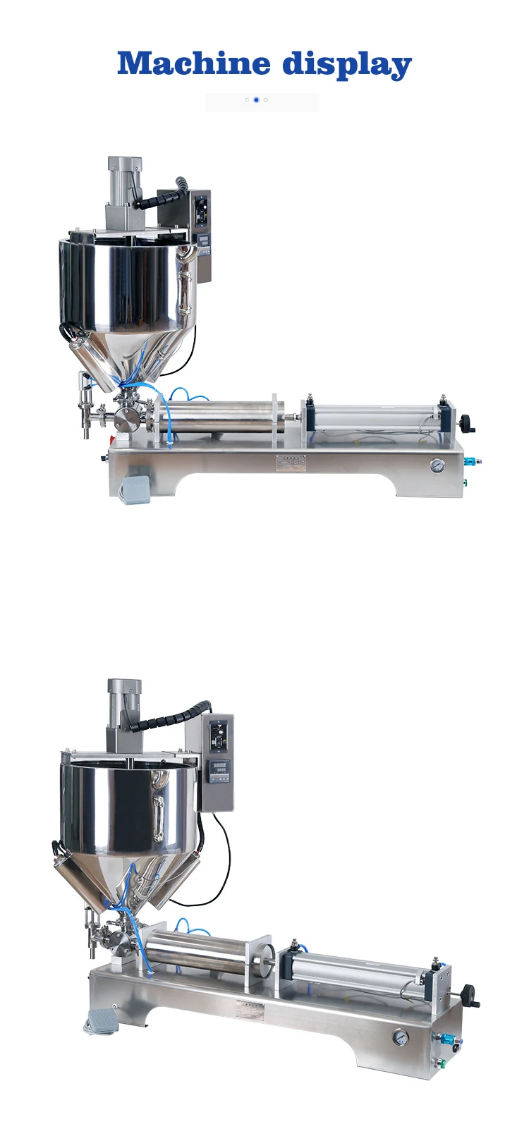 YK 10-100ML Paste Filling Machine with Mixing and Heating