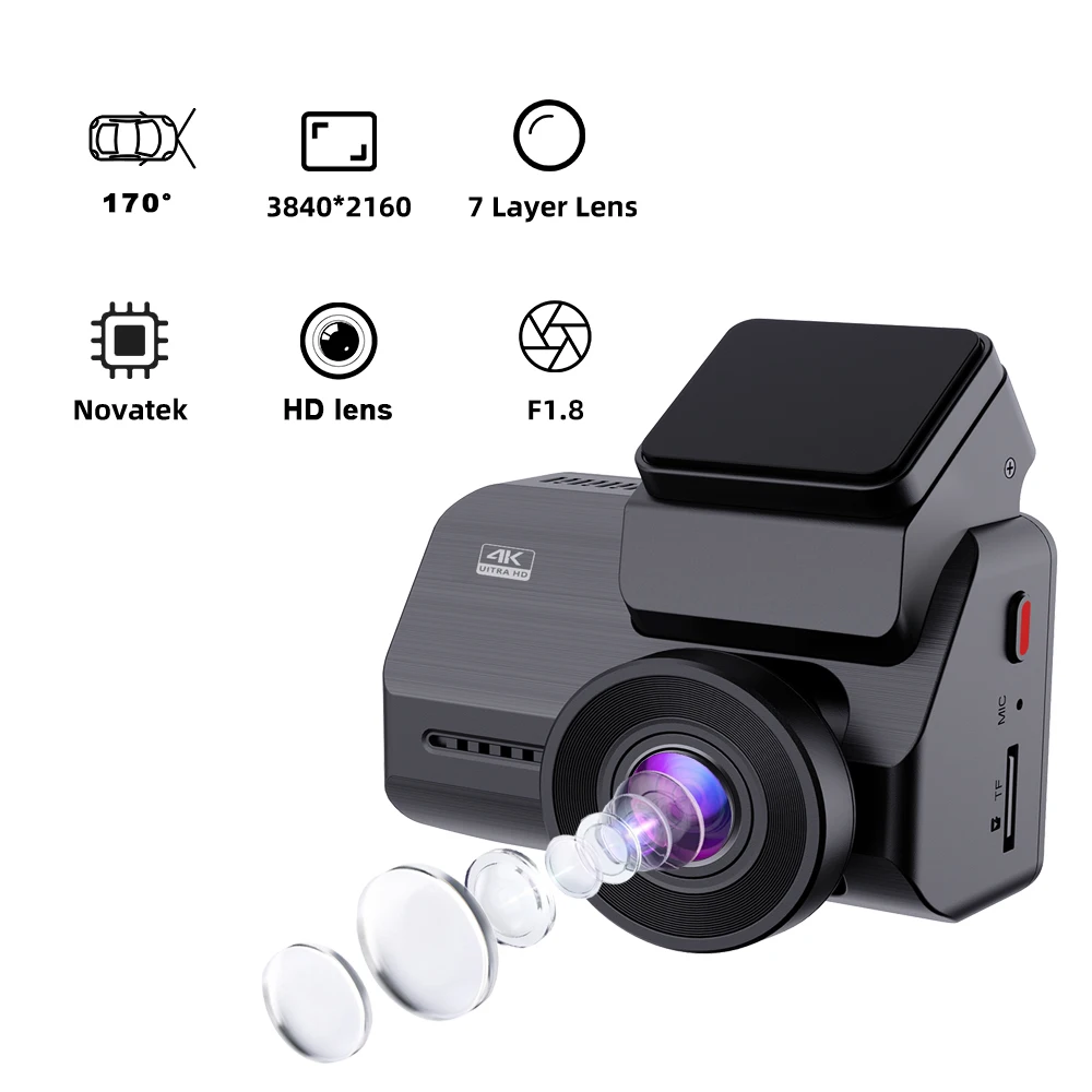 WIFI GPS 4K Vision Dash Camera - Dual Lens & Night Vision