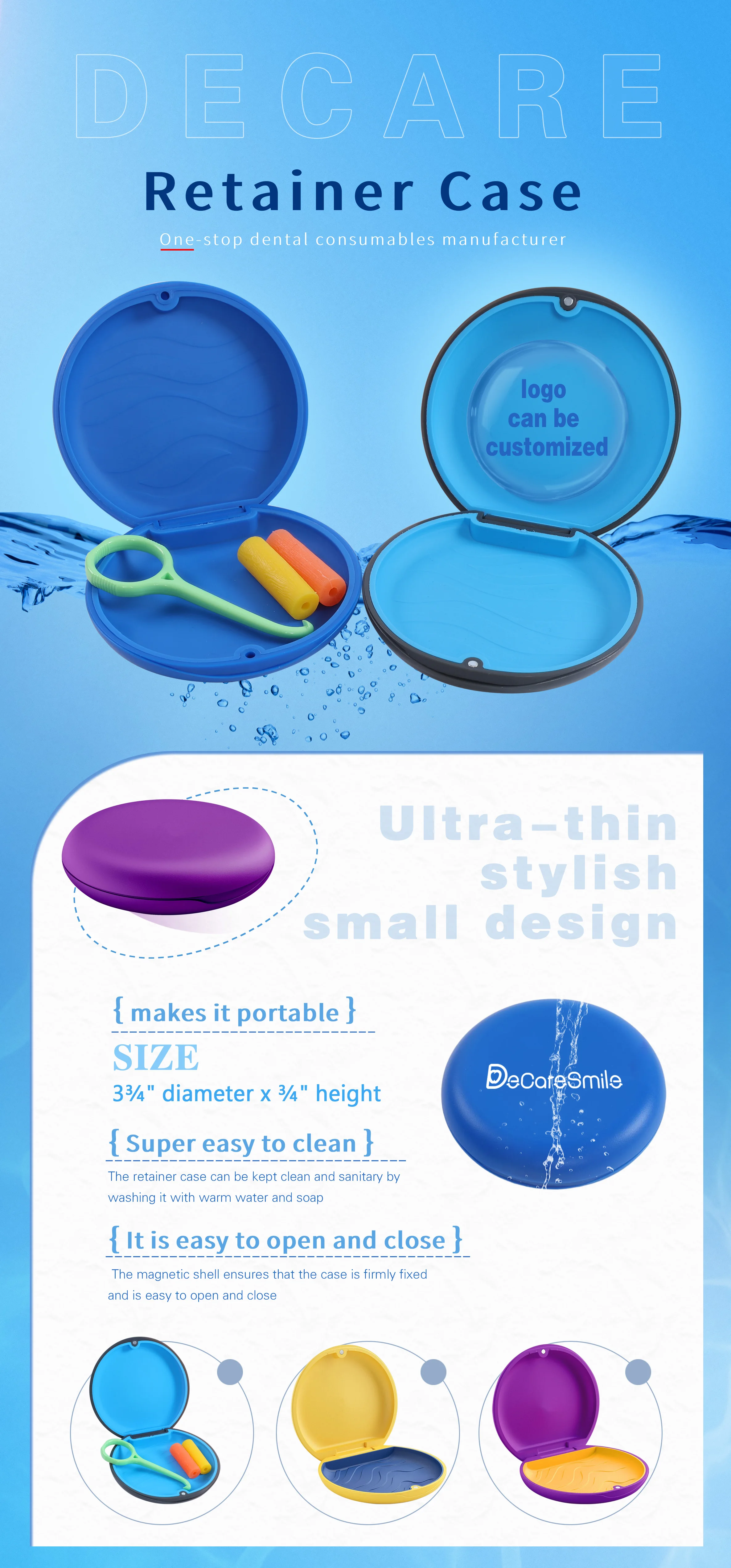 Rainbow Orthodontic Magnet Sterile Uvc Silicone Dental Custom Uv ...