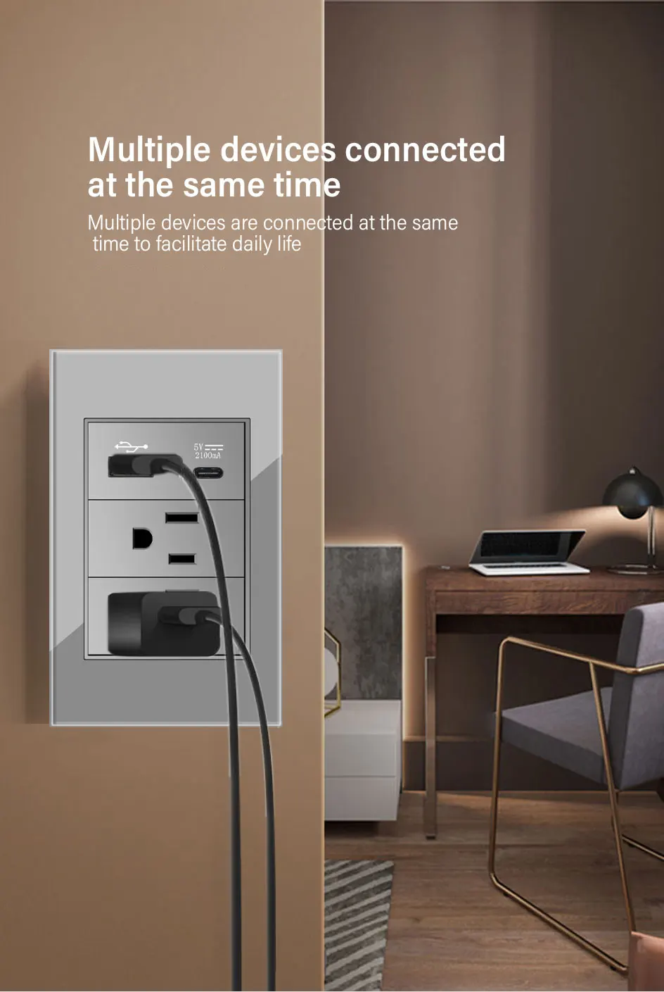 Delefu Gold Tempered Glass Usb Type C Us Standard Outlet Mexico Japan ...