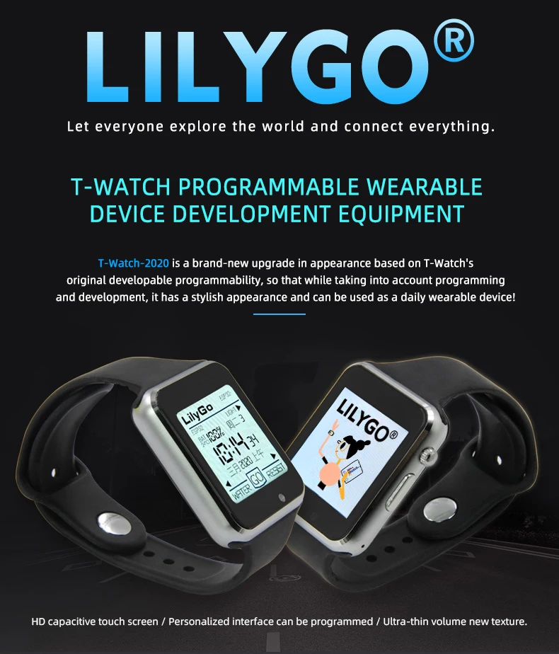 LILYGO TTGO T-Watch 2020 V1 - ESP32 DIY Development Watch