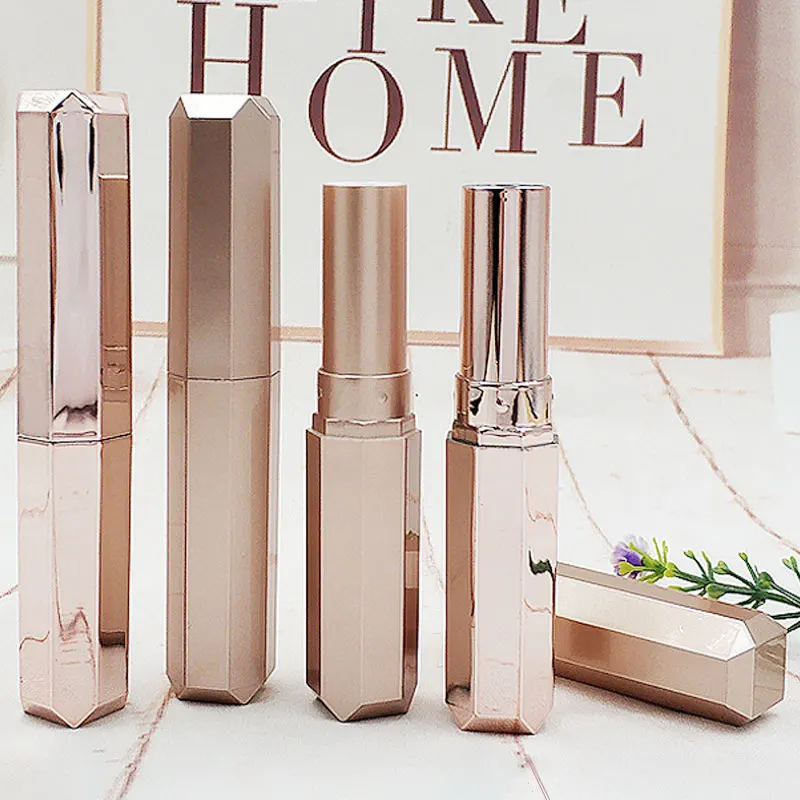 Luxury Abs Lip Balm Container Eco Friendly Lipstick Container Rose Gold ...