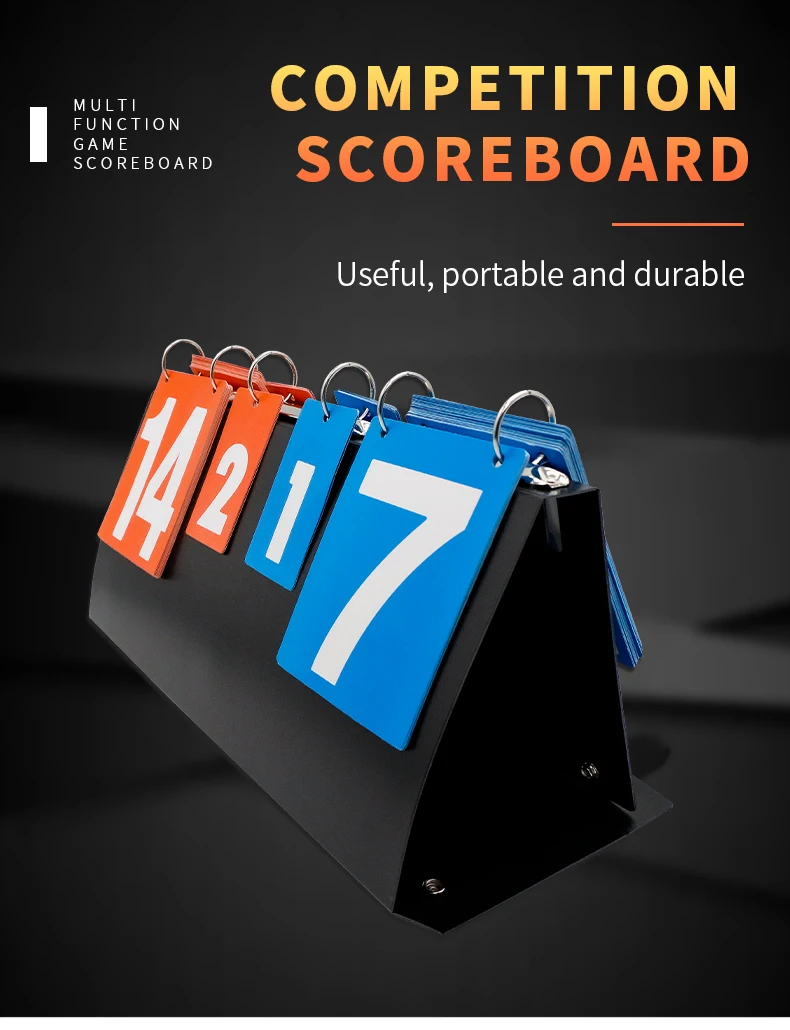 YIZHI Portable 4 Digit PVC Material Scoreboard for Various Sports Games ...