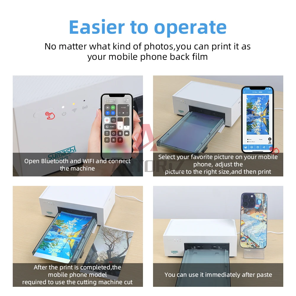 Compact 300dpi Mini Printer for Mobile Phone Skin Thermal Thermal ...