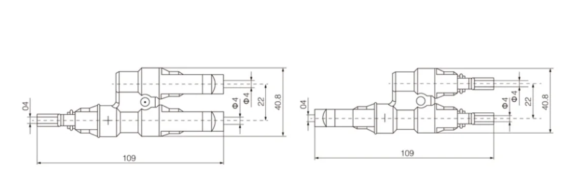 Waterproof IP67 PV T Type 2 to 1 30A 1000V Branch Solar Connector Power ...