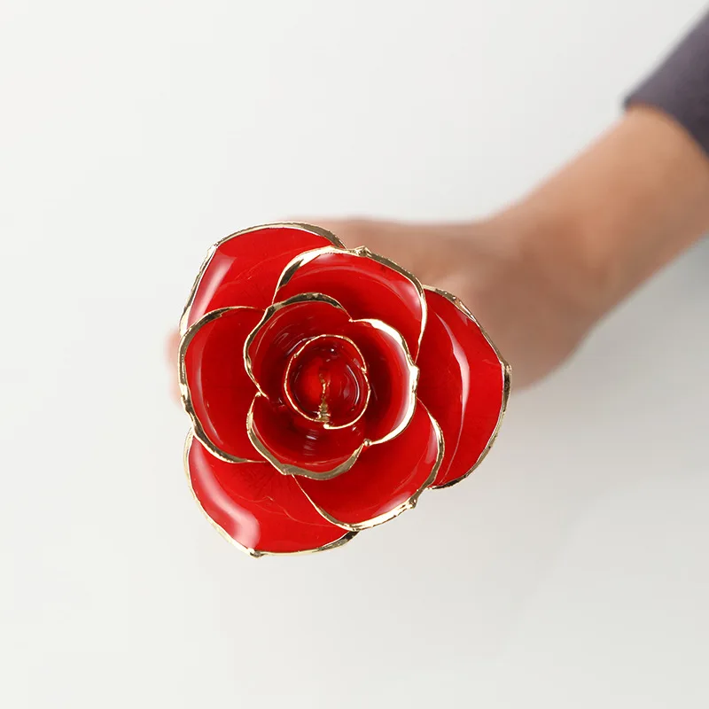 24k Gold-plated Roses,Lacquered Flowers,Golden Roses,Valentine's Day ...