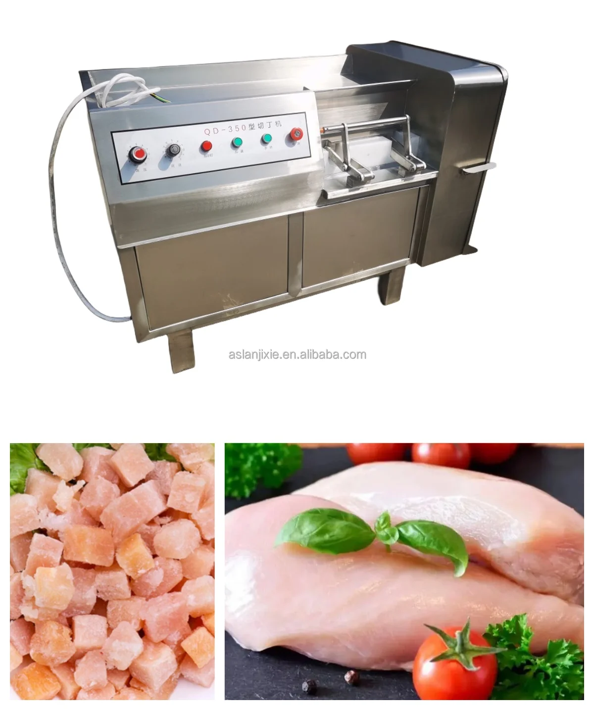 300kg Cheese Cube Cutter/frozen Chicken Meat Cube Dicing Cutting Machine/frozen Meat Cube Dicer ...