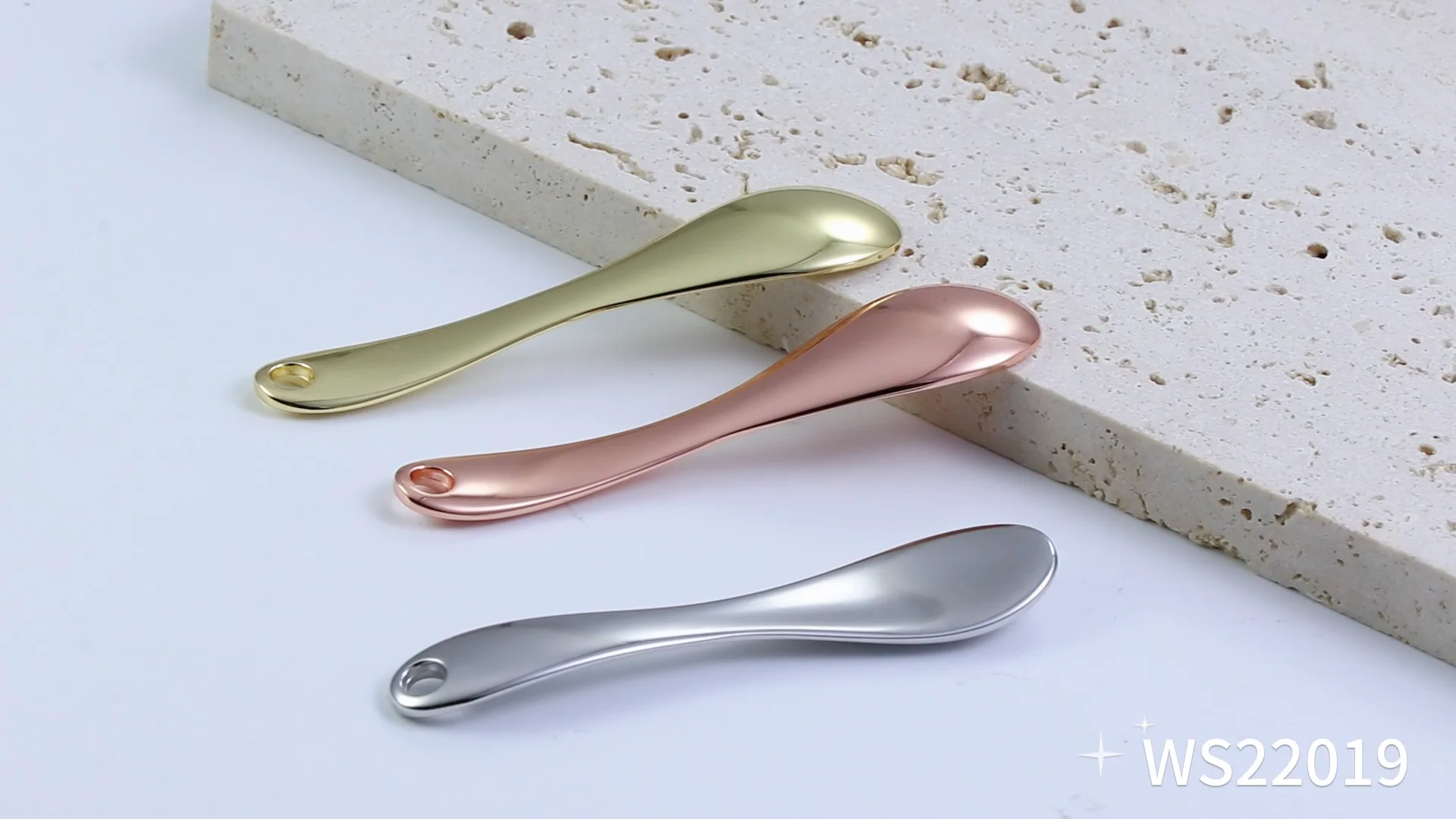 70mm Small Cosmetic Spatula Beauty Cream Mixing Spatula Pink Facial ...