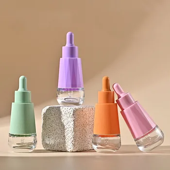 Custom Unique Cone Colored Glass Dropper Bottles 30ml White Essential ...