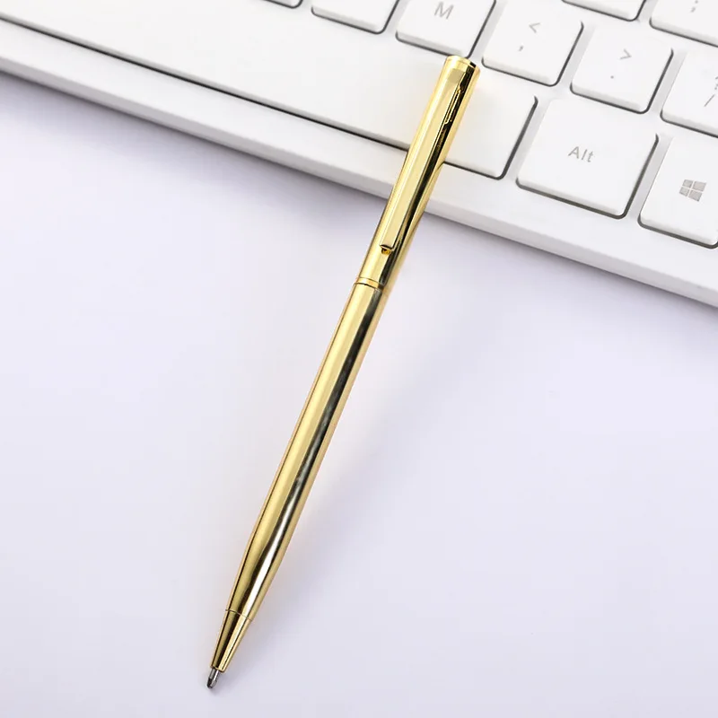 Luxury Hotel Pen Slim Metal Ballpoint Pen Rose Gold Silver Gold Color ...