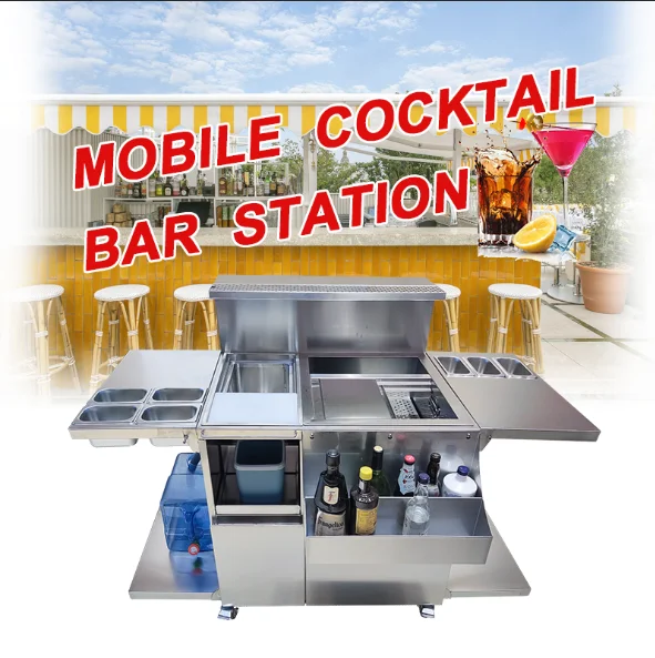 Removable Outdoor Custom Removable Cocktail bar Mobile Bartender Ice ...