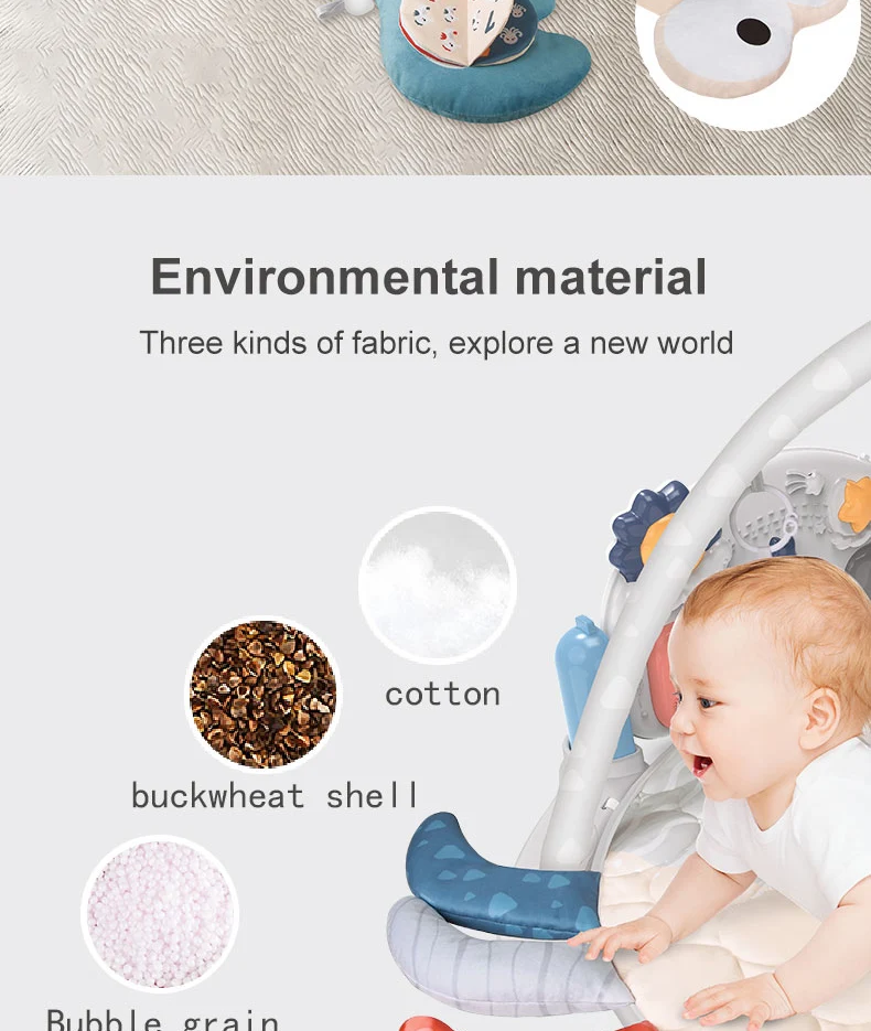 Newborn Gift Tummy Time Mat Baby Activity Play Mat Baby Play Gym Kids ...