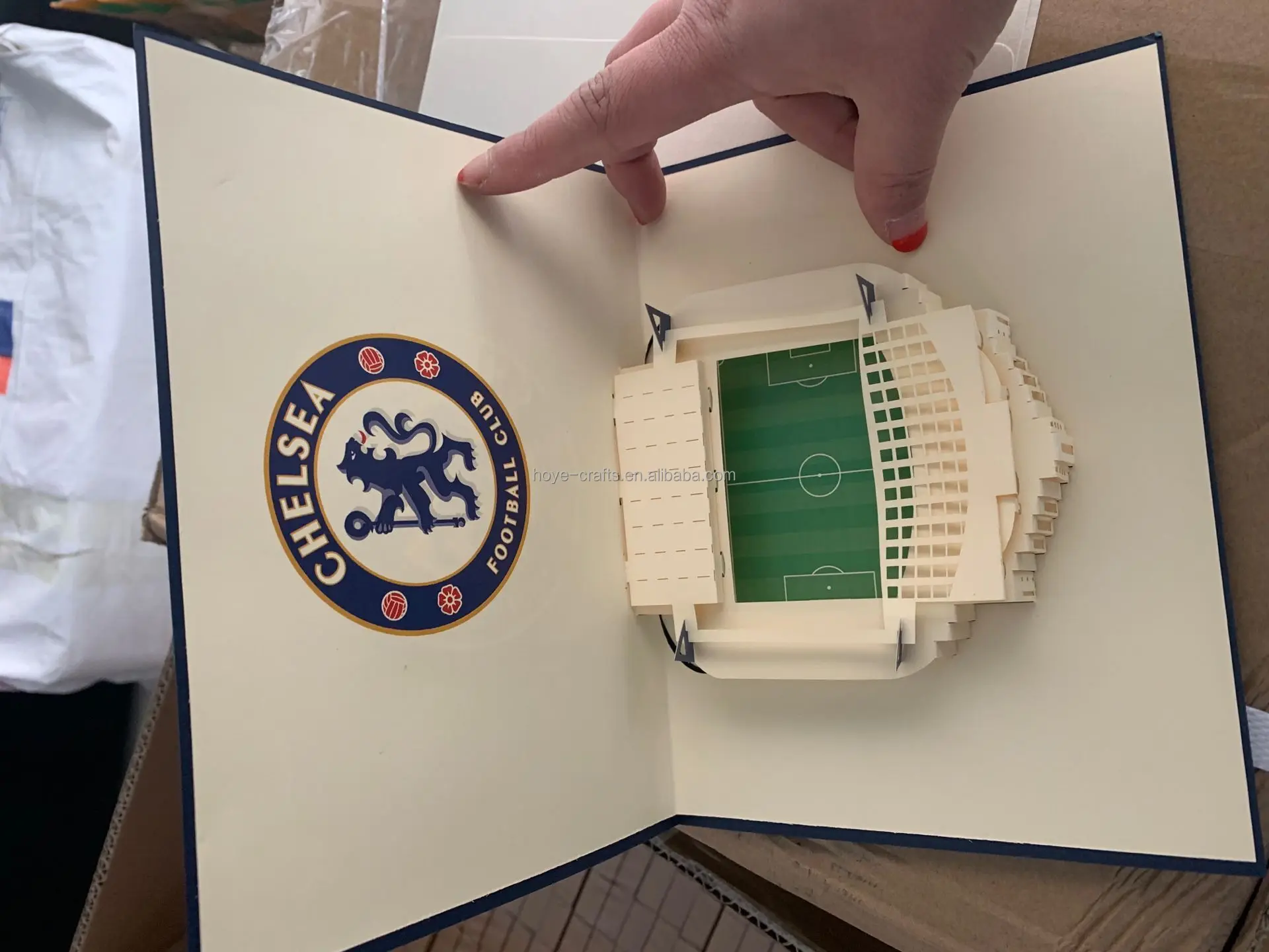 Wholesale Stadium 3d Card Promotion Gifts Soccer Field Greeting Cards ...