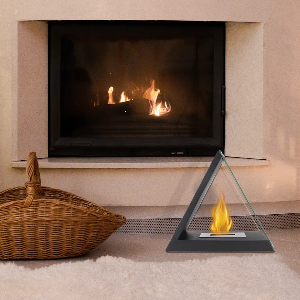 Triangle Tabletop Ethanol Fireplace - Premium Quality