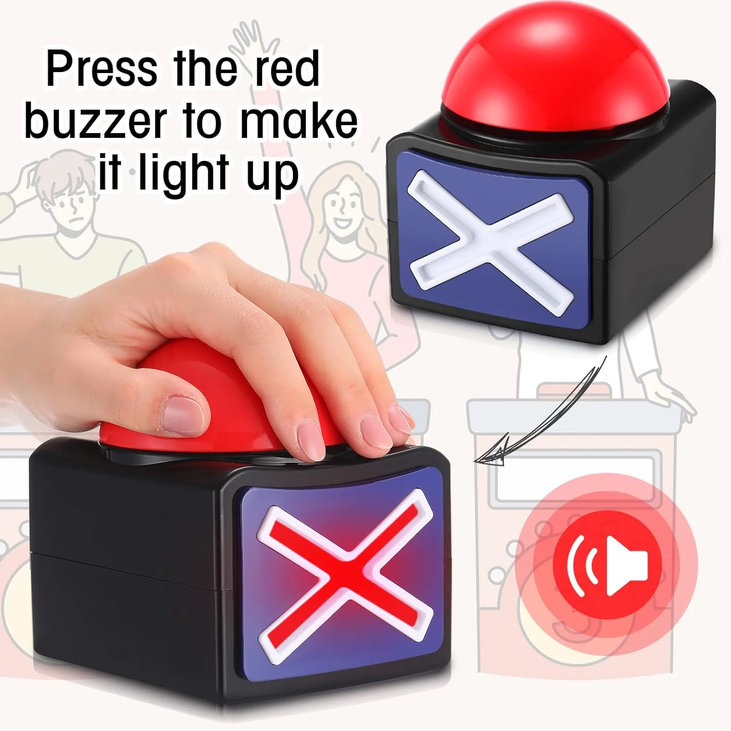 Et Fast Delivery Contest Prop For Kids Toy Red Sound Buttons For ...